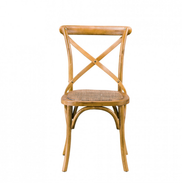 Classic French style Cross Back Bistro chair in solid Oak – Interiors ...
